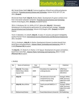 AIDY S RESEARCH CV | PDF
