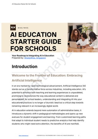 AI Education Starter Kit for Schools: Your Roadmap to Smart, Future ...
