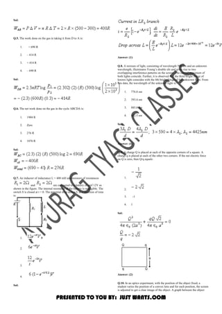 Aieee model paper | PDF | Physics | Science