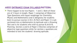 Aieee exam pattern, exam details, eligibility, syllabus | PPT