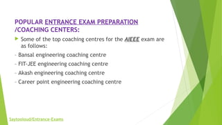 Aieee exam pattern, exam details, eligibility, syllabus | PPT