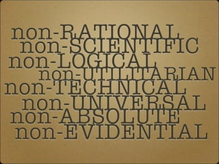 Alternative Imaginations: Non-ness without Nonsense | PPT