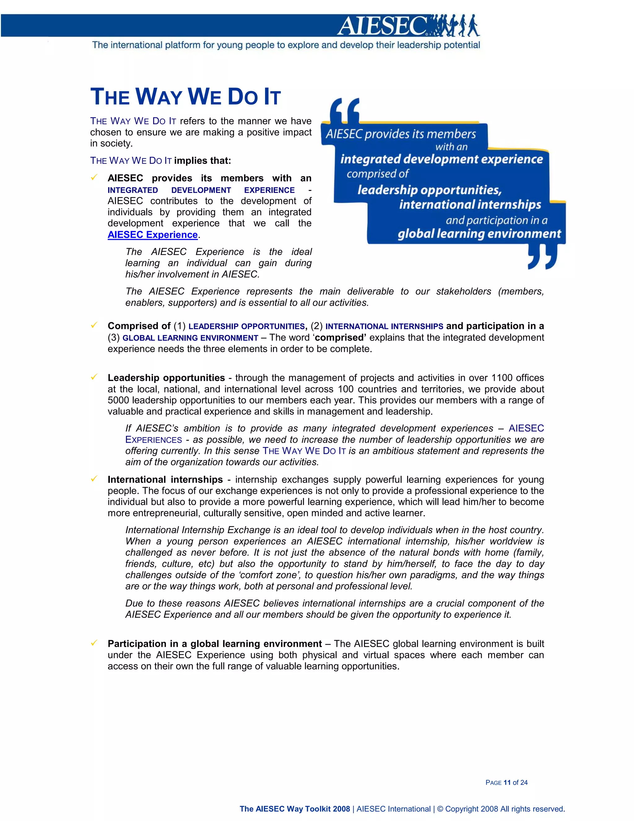 The AIESEC Way | PDF