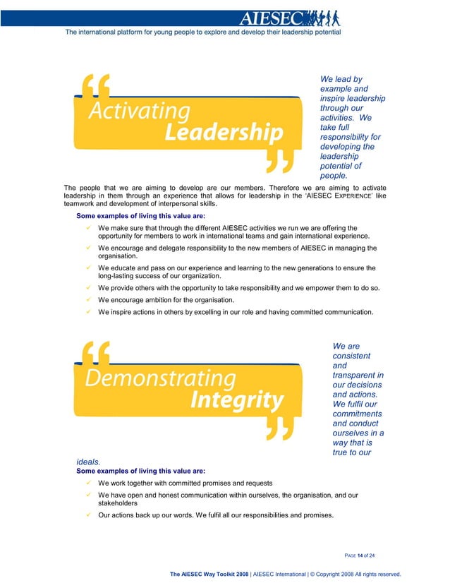 The AIESEC Way | PDF
