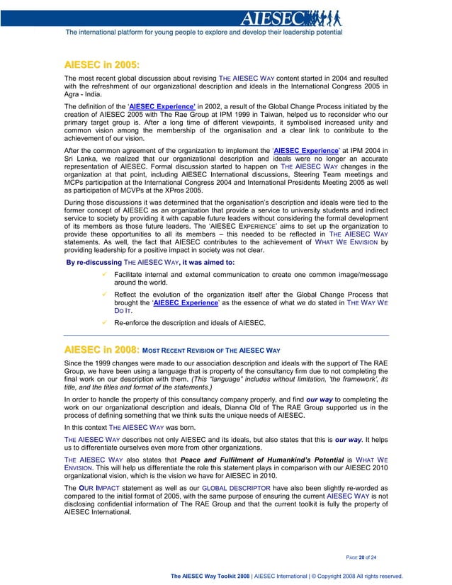 The AIESEC Way | PDF