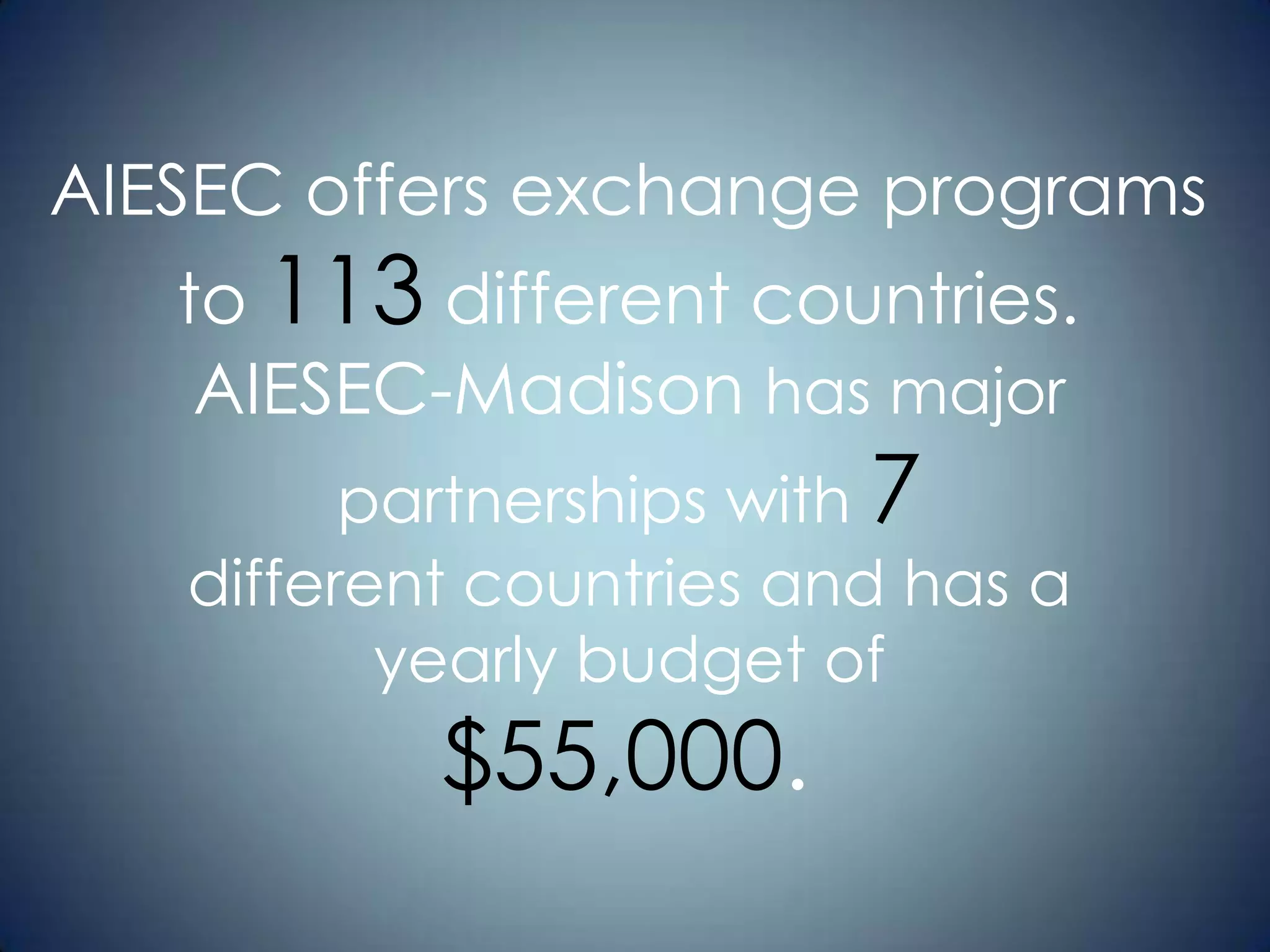 AIESEC -By the Numbers | PPTX | College Education | Education