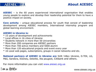 Aiesec 2008 2009 Report For Sandora | PPT