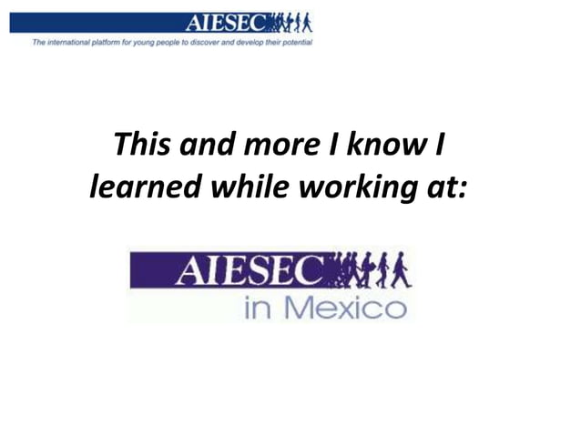 AIESEC activating leadership | PPT