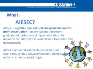 Aiesec Bh Er Presentation | PPTX