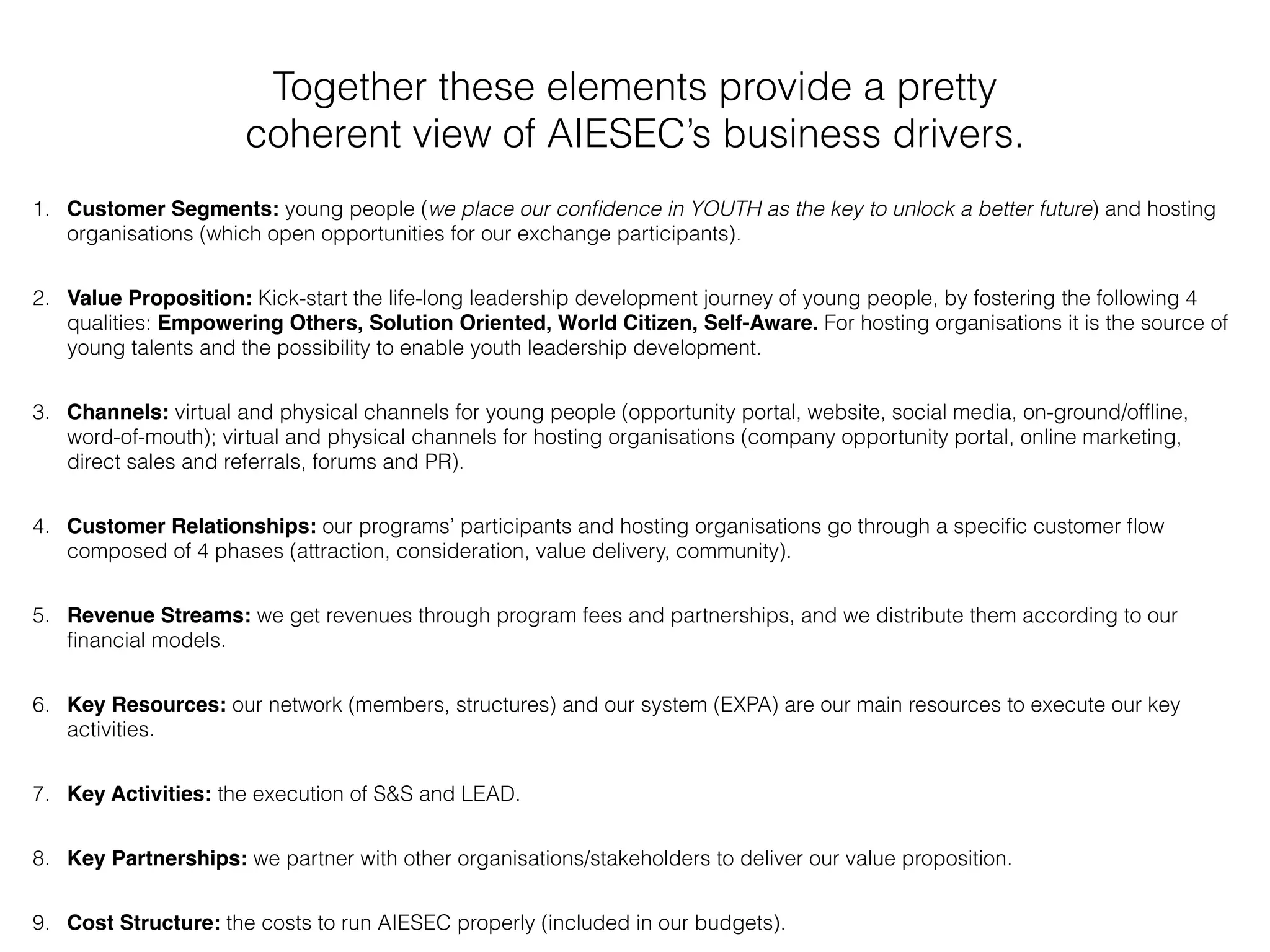 AIESEC business model | PDF