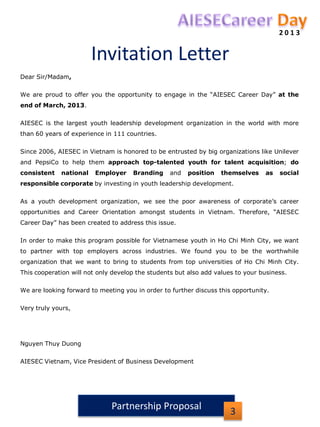 Aiesec career day proposal | PDF