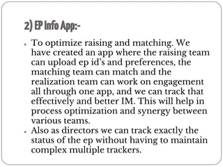Aiesec di o gcdp process optimization through podio | PDF