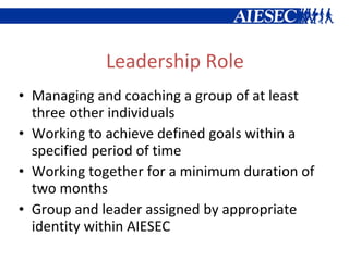 Aiesec experience | PPT
