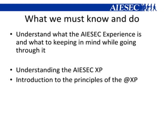 Aiesec experience | PPT