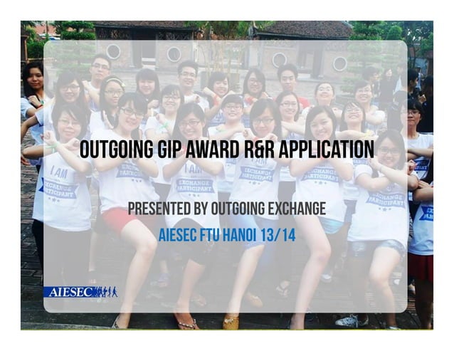 AIESEC FTU HN 1314 | Best oGIP Award | PPT