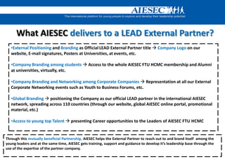 Aiesec ftu hcmc lead partnership proposal | PPT