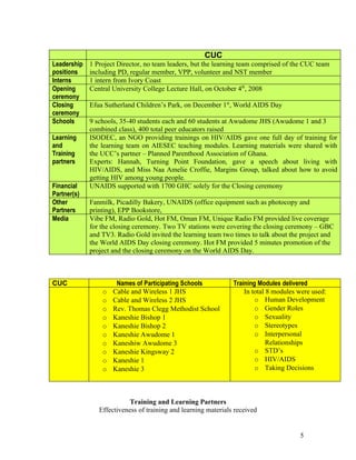 Aiesec Ghana Ask Program Report Phase 1, 2008 | PDF
