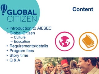 AIESEC Global Citizen Programme (GCP) | PDF