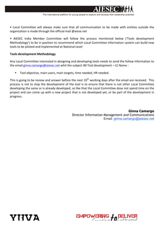 Aiesec india information management principles | PDF