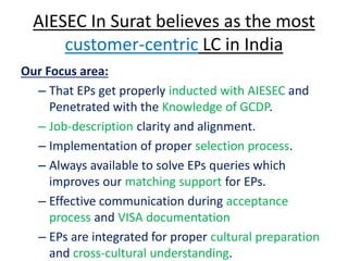 Aiesec in surat, india lc presentation | PPTX