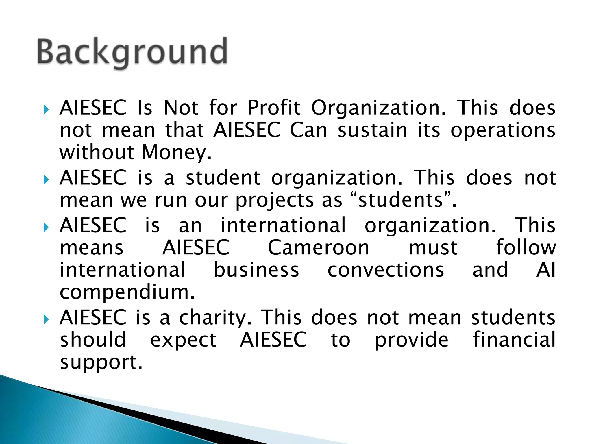 Aiesec is a business | PPT