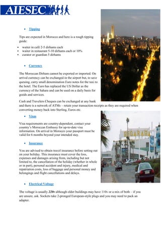 Aiesec morocco reception booklet | PDF