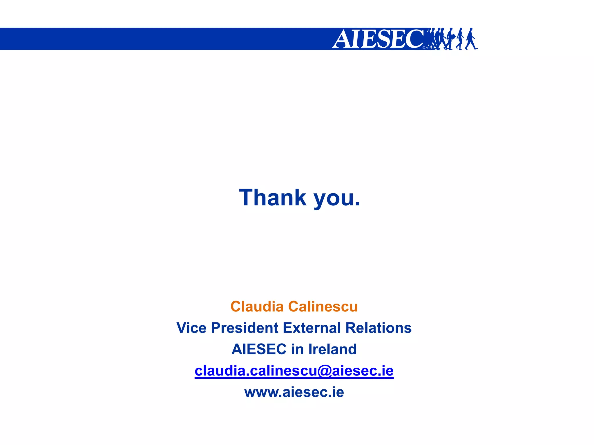 AIESEC - About our GLOBAL PARTNERS | PDF