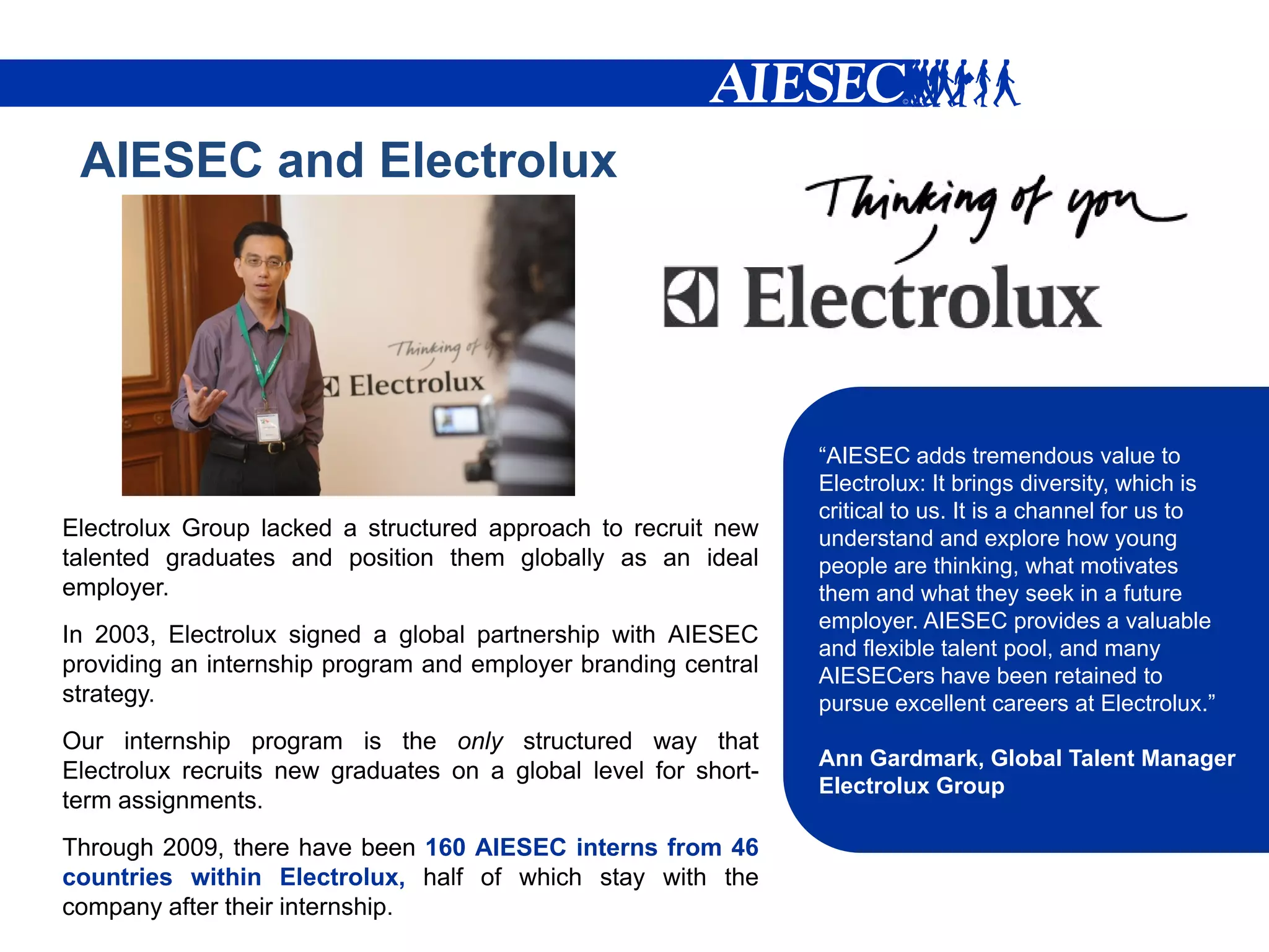 AIESEC - About our GLOBAL PARTNERS | PDF