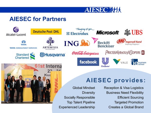 AIESEC - About our GLOBAL PARTNERS | PDF | Large Business | Business