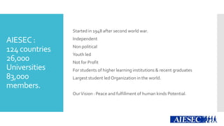 Aiesec profile | PPTX