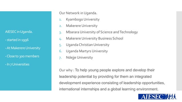Aiesec profile | PPTX