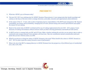 AIESEC Romania 12-13 Application Booklet | PDF