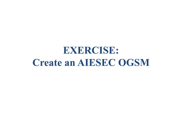 AIESEC - Strategic Planning | PPTX