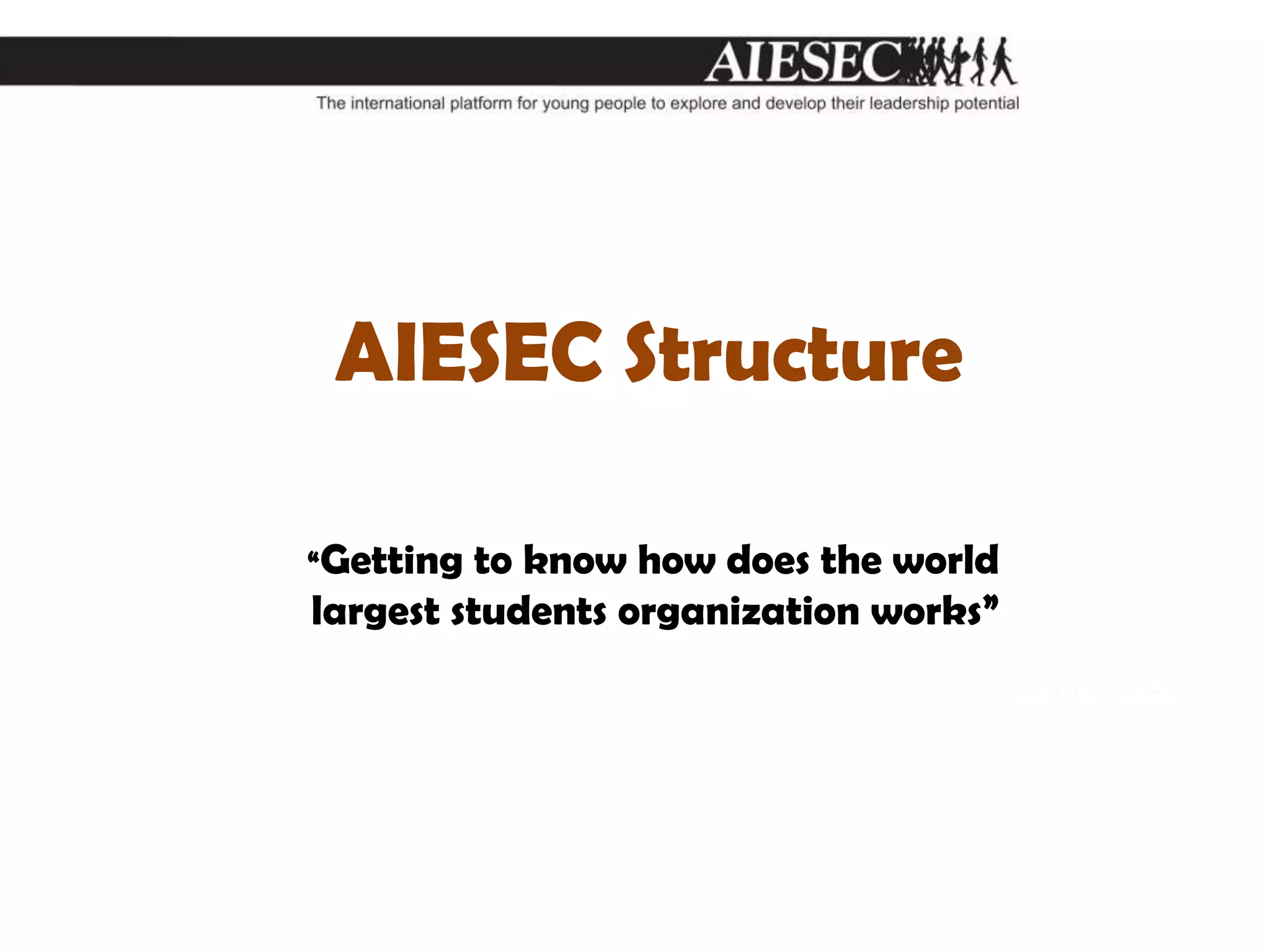 AIESEC structure | PPTX