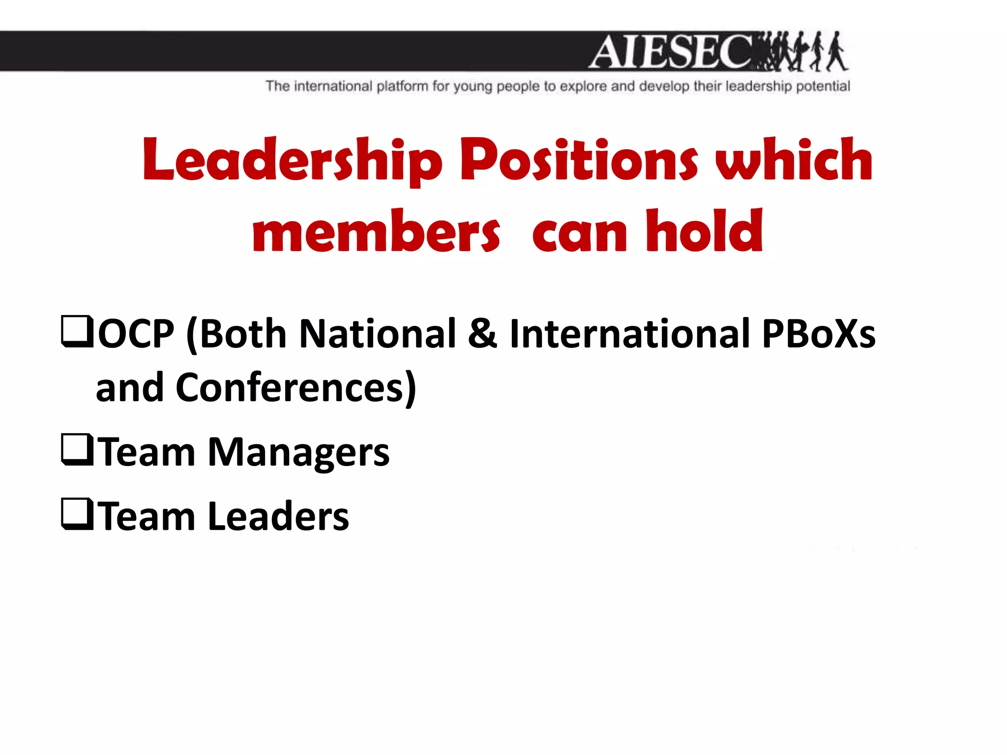 AIESEC structure | PPTX