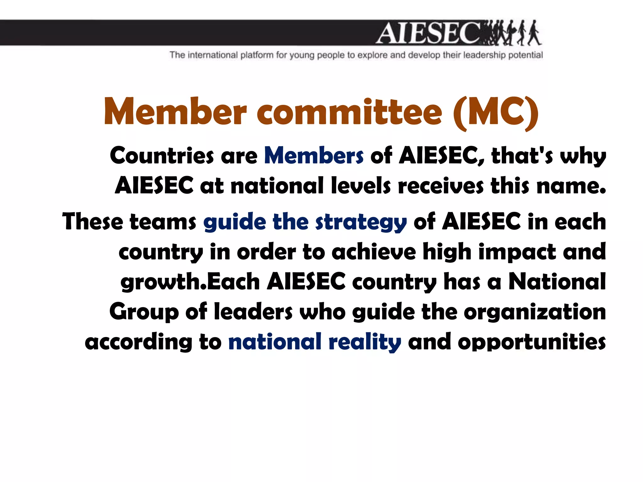 AIESEC structure | PPTX