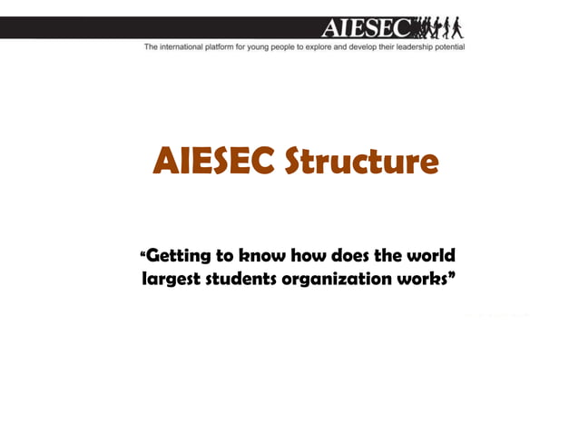 AIESEC structure | PPTX | Large Business | Business