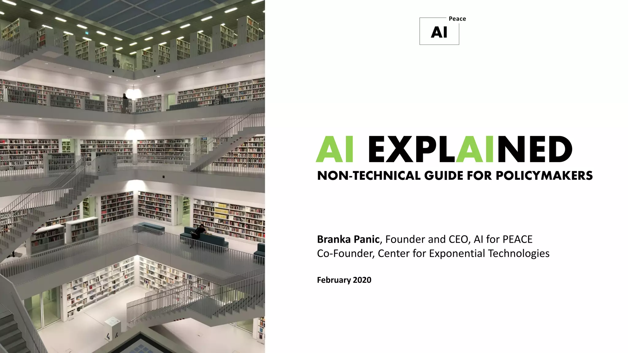 AI EXPLAINED Non-Technical Guide for Policymakers | PPT