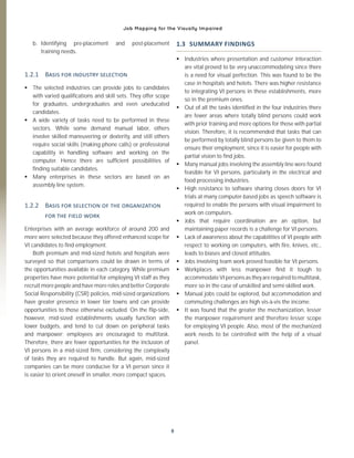 Job Mapping for the Visually Impaired | AIF Industry Study | PDF