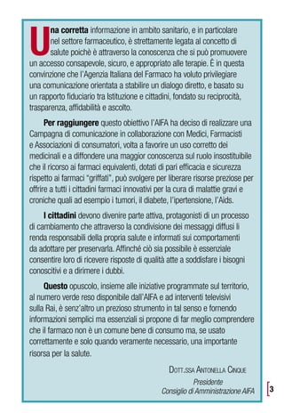 Aifa farmaci equivalenti, un vantaggio per tutti | PDF