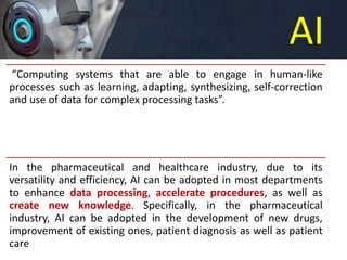 ARTIFICIAL INTELLIGENCE IN HEALTHCARE | PPTX