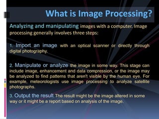 An Introduction to Image Processing and Artificial Intelligence | PPT