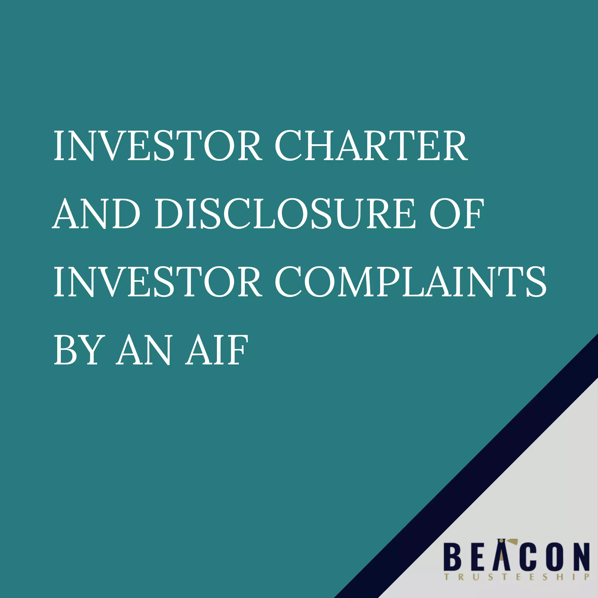 Aif investor charter | PDF