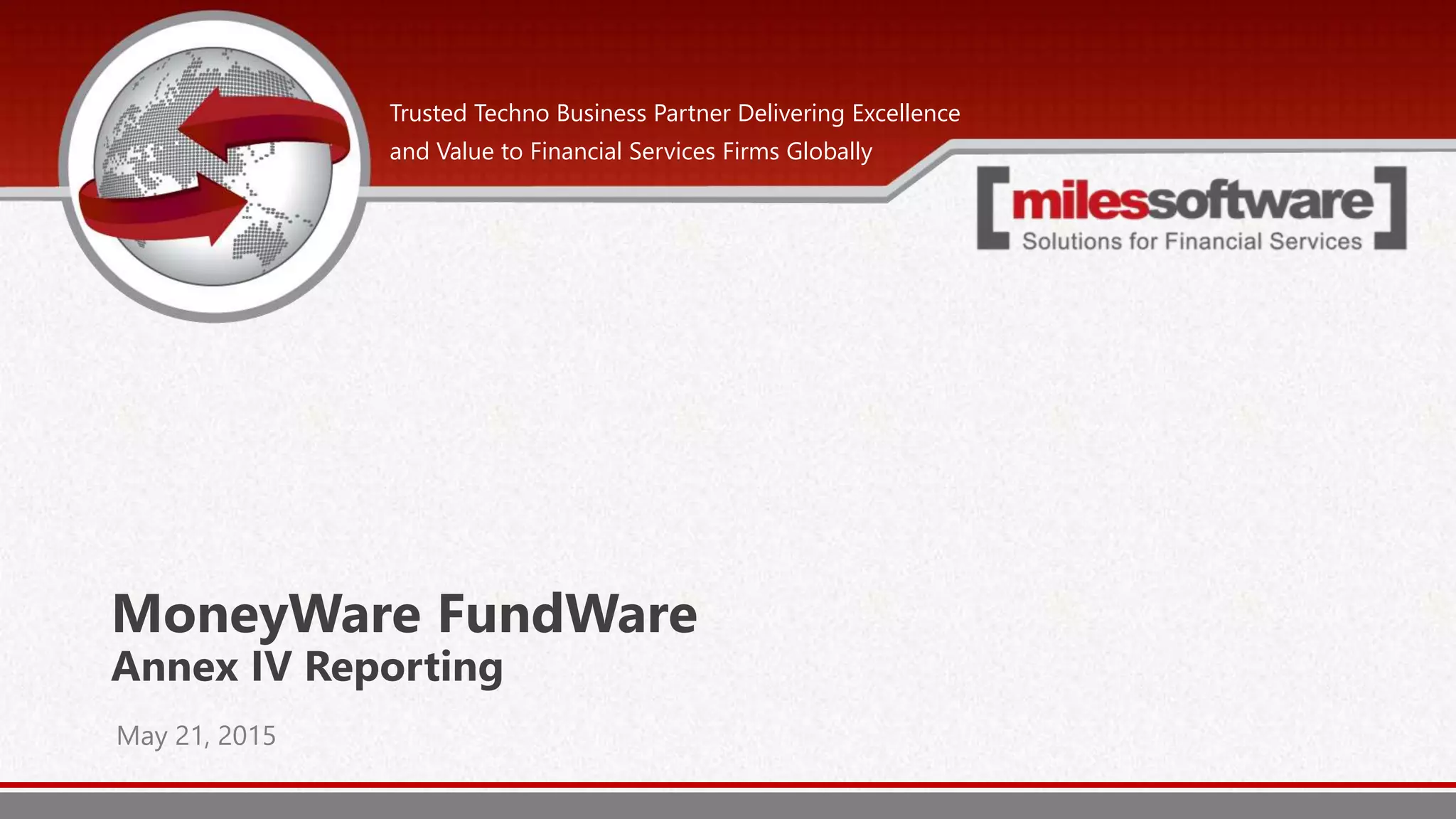 AIFMD Annex IV Reporting | PPTX