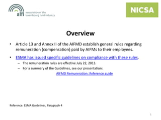 AIFMD Remuneration | An overview | PPT