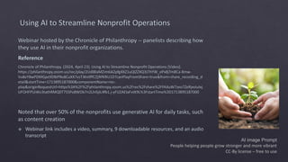AI for Nonprofits_Exploring the News_ Creative Use and Challenges | PPT