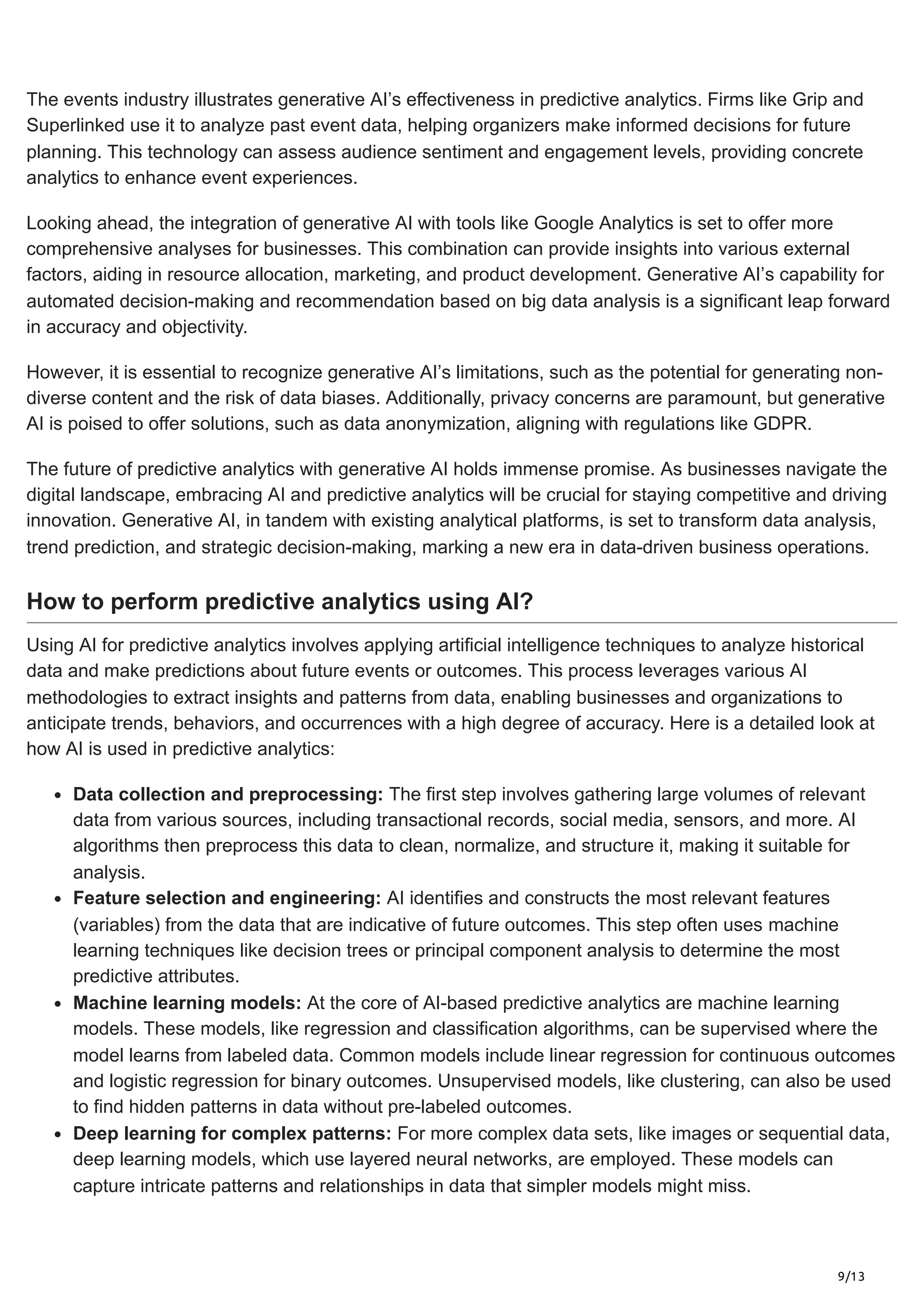 AI IN PREDICTIVE ANALYTICS: TRANSFORMING DATA INTO FORESIGHT | PDF