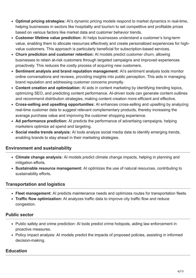 AI IN PREDICTIVE ANALYTICS: TRANSFORMING DATA INTO FORESIGHT | PDF