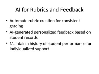 Leveraging AI in Education , Enhancing Assessment and Academic ...