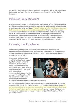 Leveraging AI for SaaS Success: Insights and Strategies | PDF